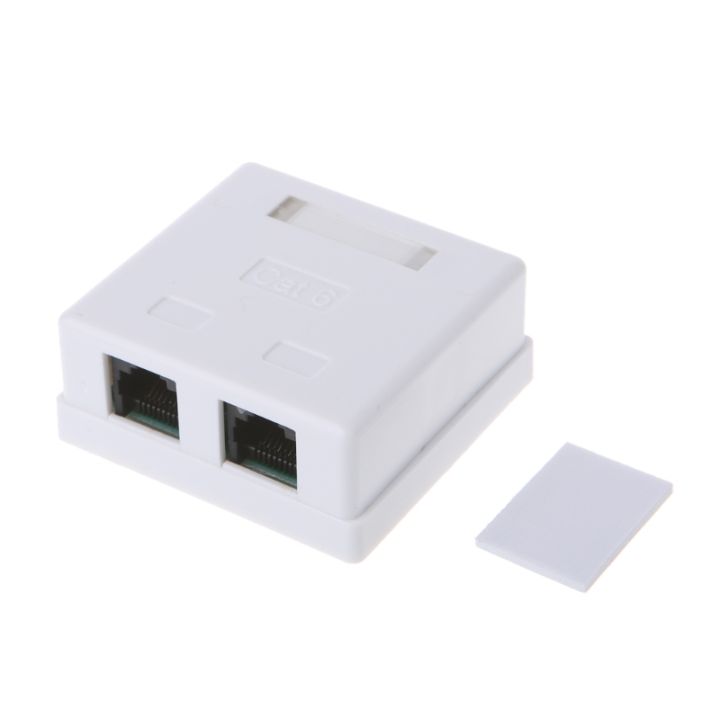 2Port UTP RJ45 Cat6 Surface Junction Box Network Connector for Cat 6 ...