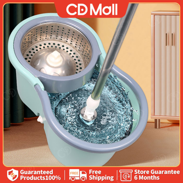 CD Mop With Squeezer Steel Spinner Mop with Bucket Complete Set Tornado ...