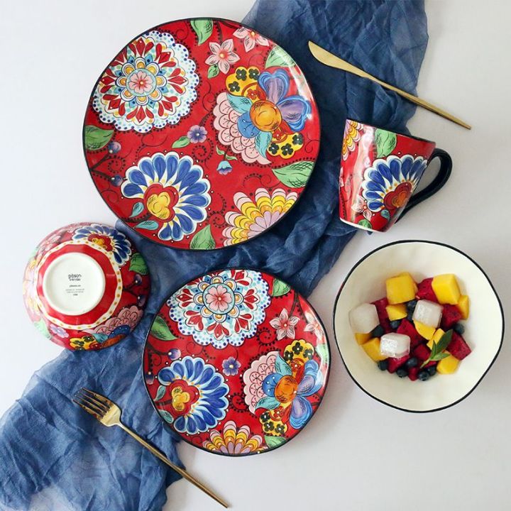 OMK Natalia Red series Ceramic Bowl | Lazada