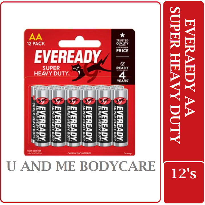 Eveready Battery Super Heavy Duty AA/AAA 12's | Lazada