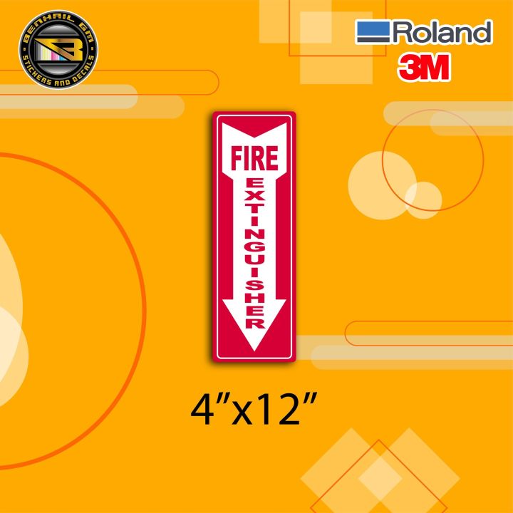 Fire Extinguisher 3M Vinyl Sticker Laminated | Lazada PH