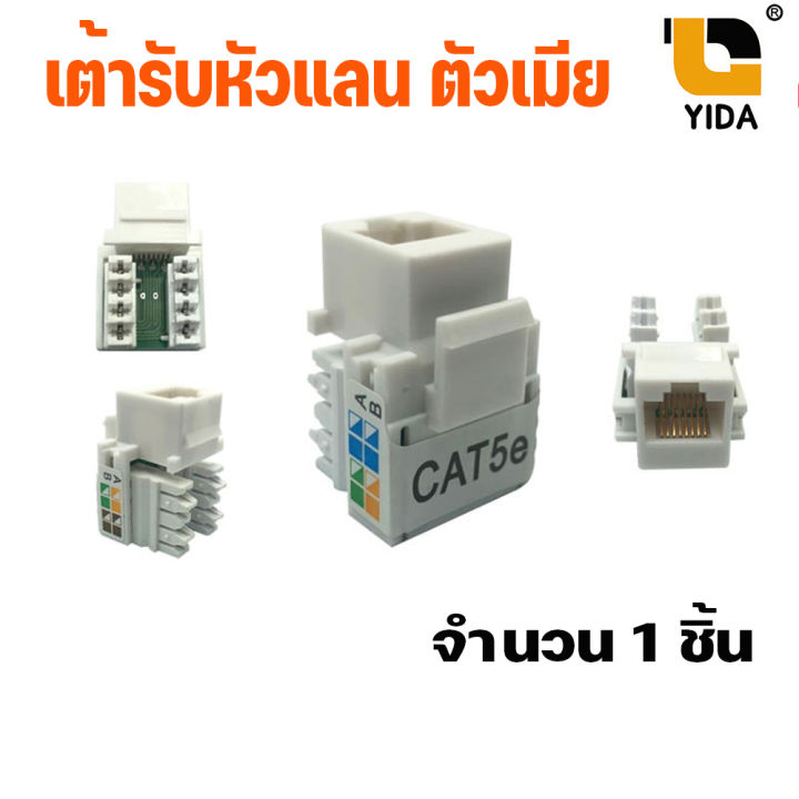 CAT5e RJ45 MODULE หัวแลนตัวเมีย เต้ารับหัวแลนตัวเมีย Lan RJ45 Female ...