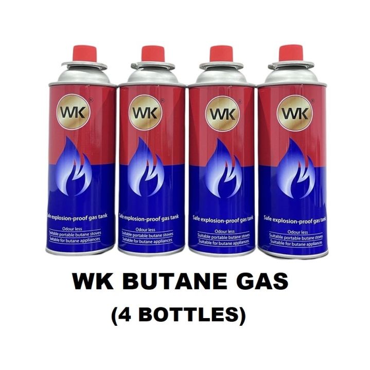 Butane 4 Cans GAS CARTRIDGE Camping Hiking Picnic Sushi / Gas Bottle ...
