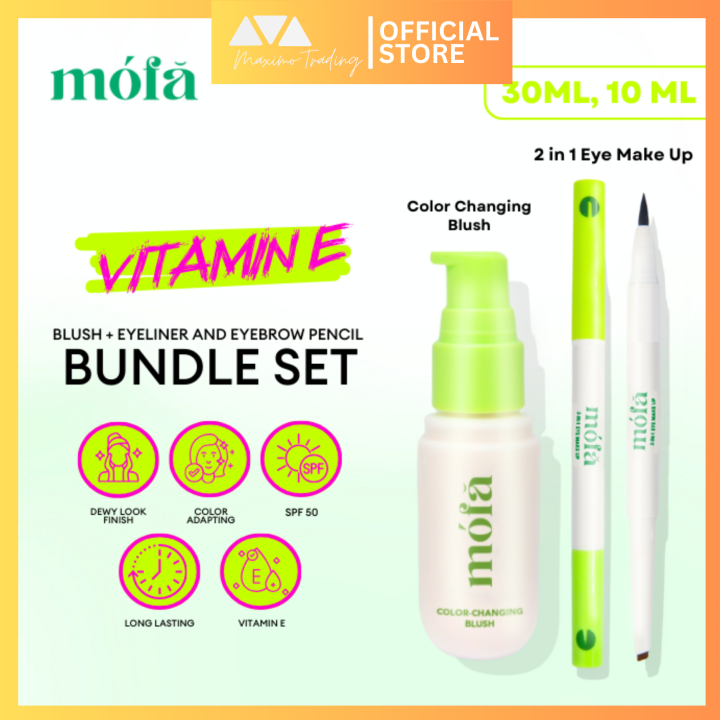 Maximo Trading Greenika Mofa Color Changing Blush + 2 in 1 Eyeliner ...