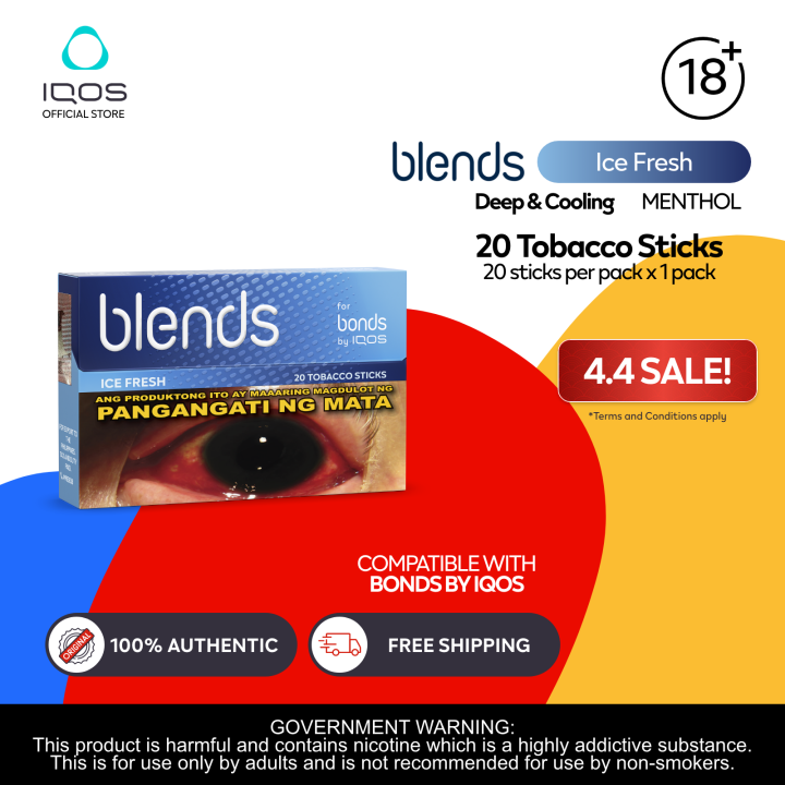 BLENDS (Ice Fresh) Heated Tobacco Sticks (Smoke-Free Alternative like E ...
