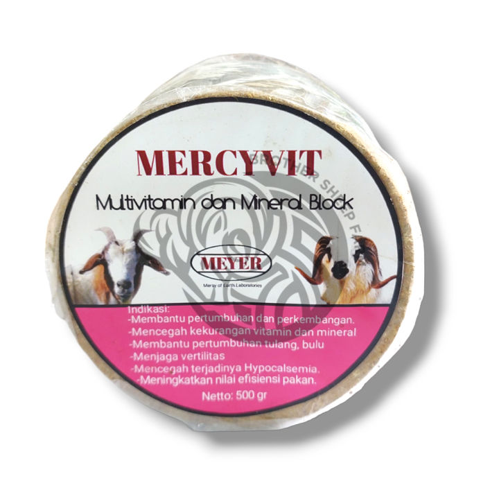 Mercyvit Block 500gr Vitamin & Mineral blok Hewan Domba Kambing Sapi ...