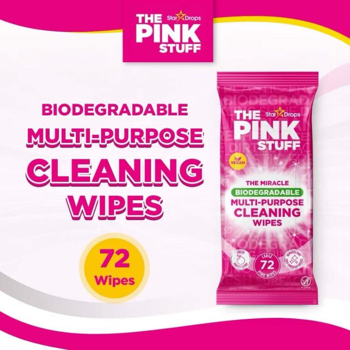 The Pink Stuff The Miracle Biodegradable Multi-Purpose Cleaning Wipes ...