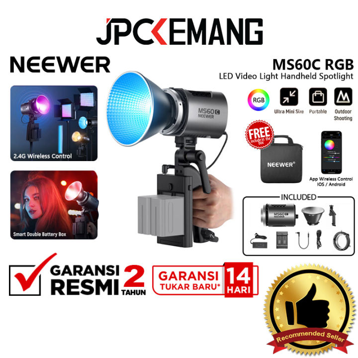 Neewer MS60C / MS60B RGB Bi-Color LED Video Light Handheld MS60 C / B ...