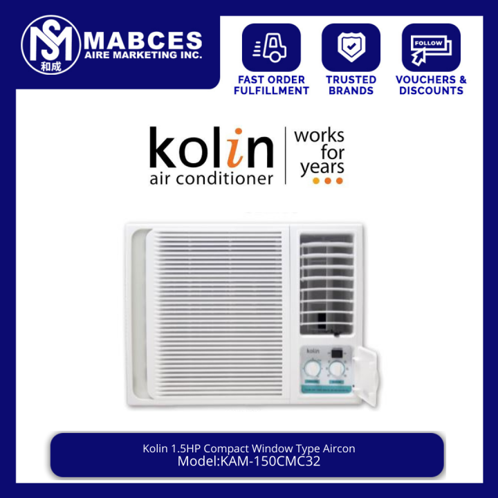 Kolin 1.5HP Compact Window Type Aircon KAM-150CMC32 | Lazada PH