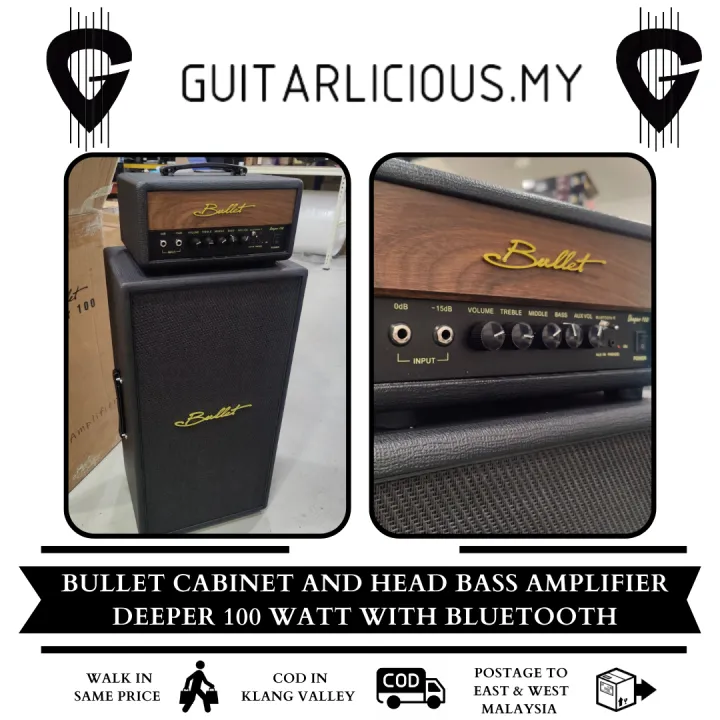 Bullet Cabinet and Head Bass Amplifier Deeper 100 watt with Bluetooth ...