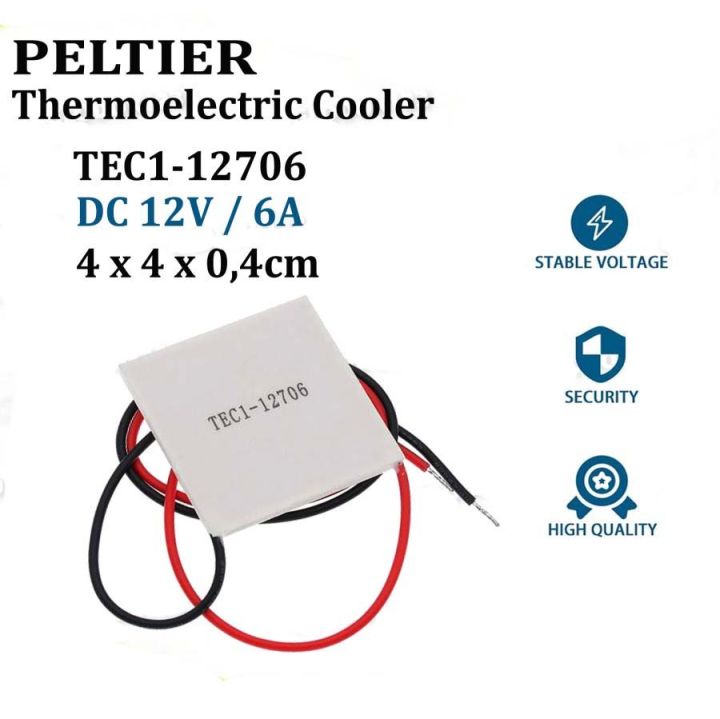 Peltier TEC TEC1 12706 Thermoelectric Elemen Keramik Panas Dingin 12V ...