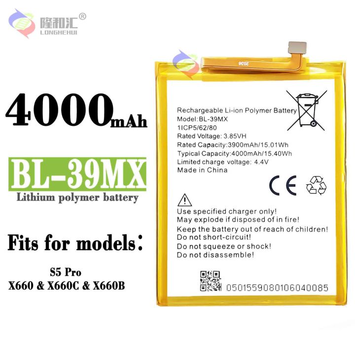 Infinix X660 1560 2/S5 Pro BL-39MX 4000mah Mobile phone Battery | Lazada PH