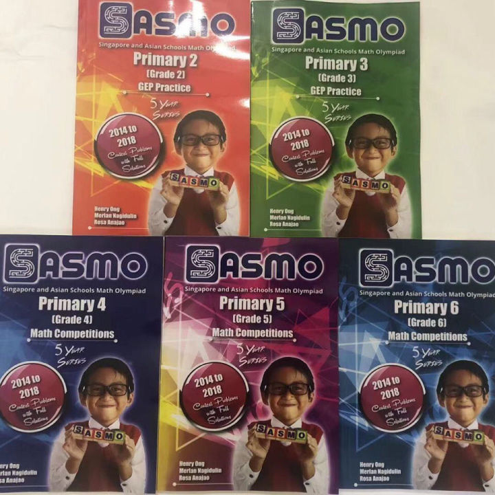 [5 Books Collection ] SASMO Math Competition Primary 2-primary 6 | Lazada