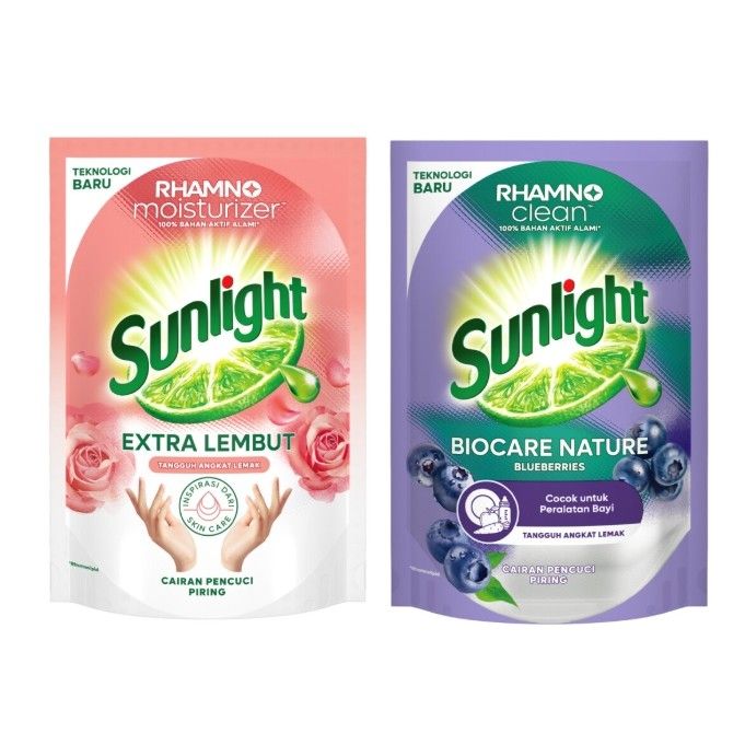 Sunlight Rhamno Moisturizer Extra Lembut Pouch 600ml Nature Blueberries ...