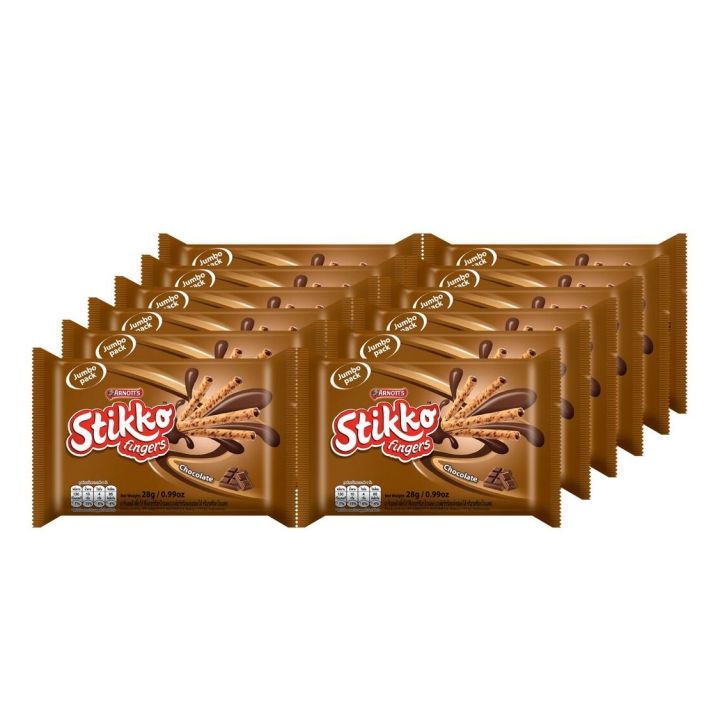 Arnott's Stikko Fingers Chocolate 28g (pack 12) | Lazada.co.th