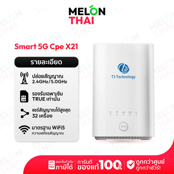 (ใช้ได้เฉพาะซิมเครือข่ายทรู) T3 5G CPE ZLT X21 Router WiFi รับส่ง ...