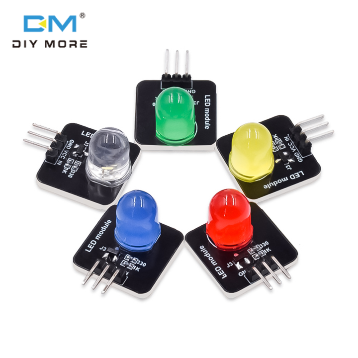 diymore DC 3.3V-5V 10mm Light-Emitting Module LED Sensor LED indicator ...