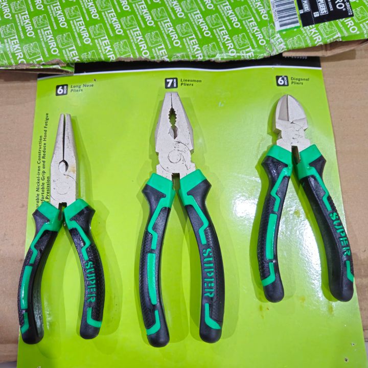 Tang Set Komplit Isi 3 Set Tang 6-7 Inch Tang Potong Tang Kombinasi ...