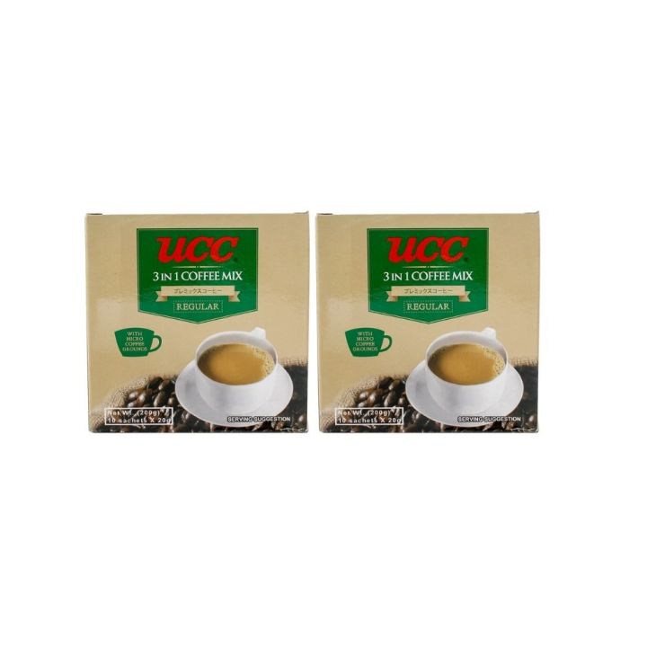 UCC 3-in-1 Coffee Regular Box 20g x 10 pcs - Pack of 2 | Lazada PH