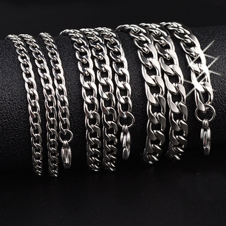BAC Men's necklace fashion titanium steel chain simple personality ...