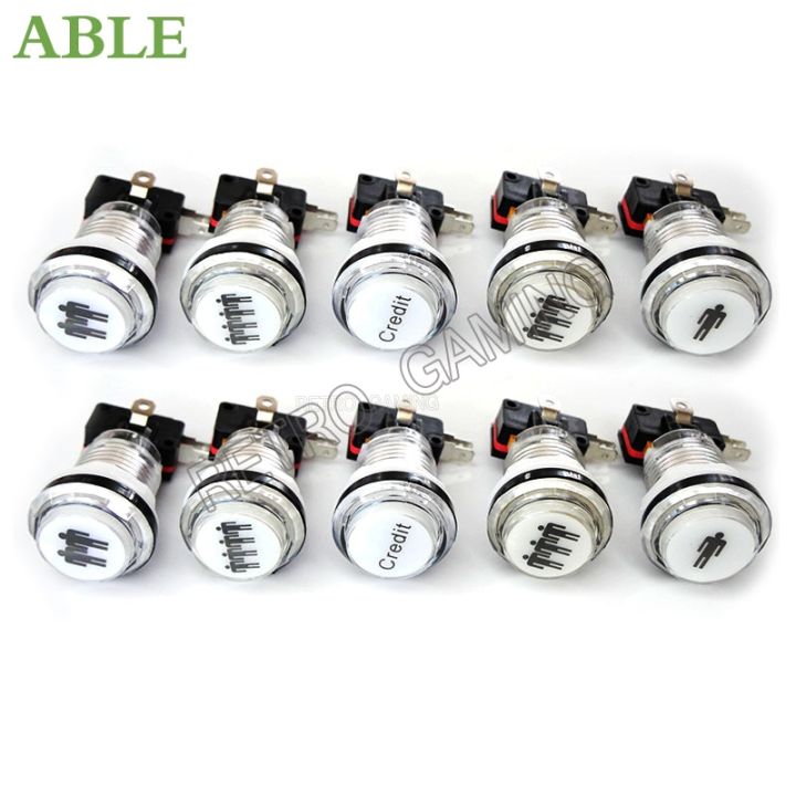 1PCS Push Button transparent Round With Micro Switch For Arcade Game ...