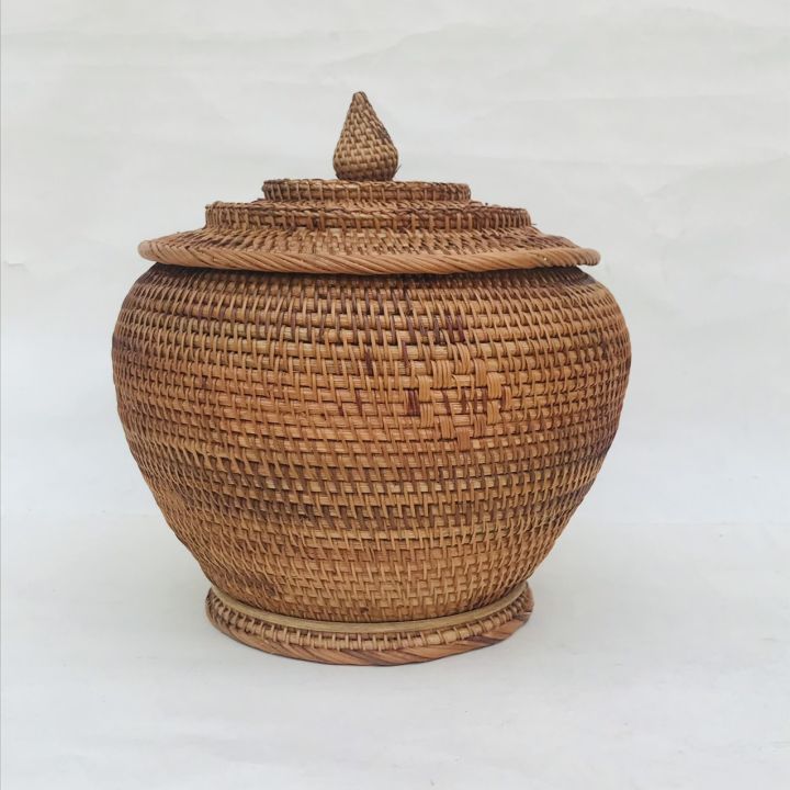 { MÂY TRE XUẤT KHẨU} Bình Ủ Ấm Trà Bằng Mây Đan Thủ Công Kích Thước H28 ...