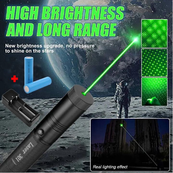 303 High Power Green/Red Laser Light Laser Pointer Rechargeable Lazer ...