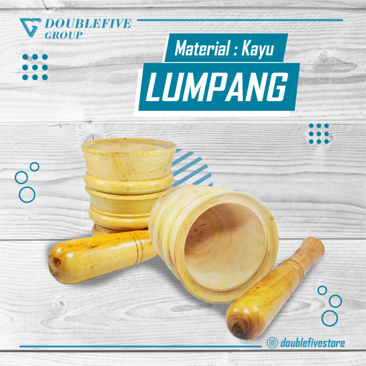 Alat Penumbuk Obat Kayu / Lumpang / Penumbuk Bumbu / Deplok Obat Uk 14 ...