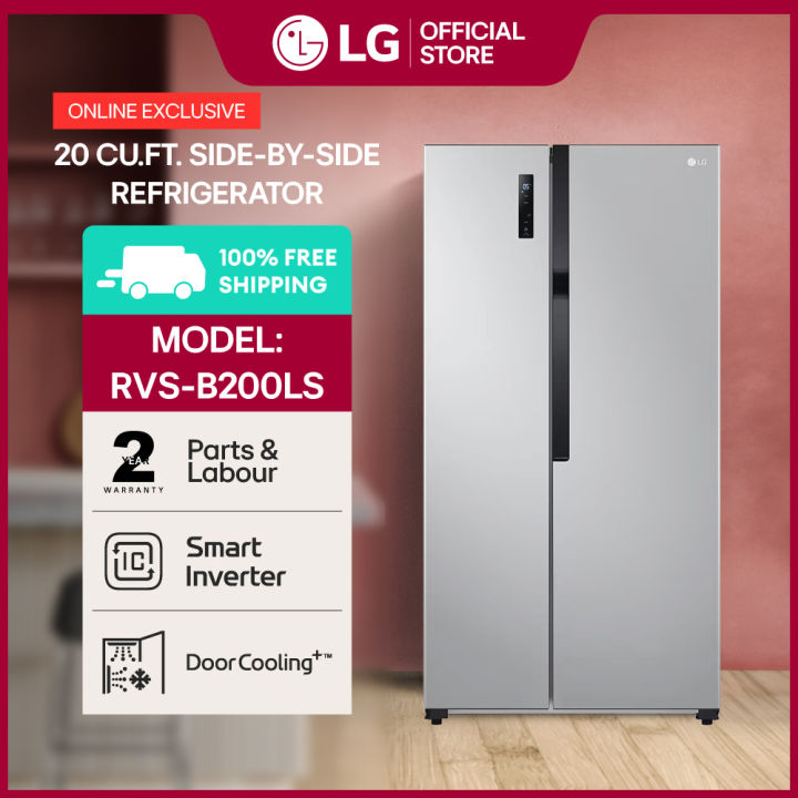 LG 20cu.ft. Side-by-Side Inverter Compressor Refrigerator with No Frost ...