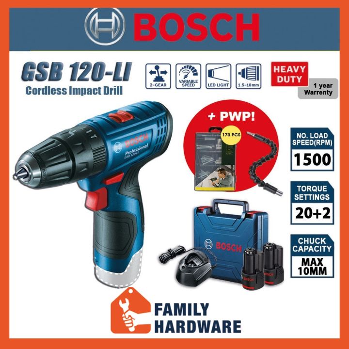 BOSCH GSB120 GSB 120 GSB 120-LI GEN 2 Cordless Impact Drill SOLO GBA ...