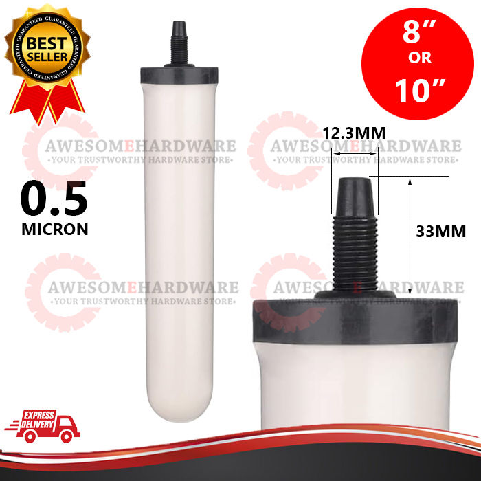 (8", 10") 0.5 MICRON CTC CERAMIC WATER FILTER CTC REFILL CANDLE ...