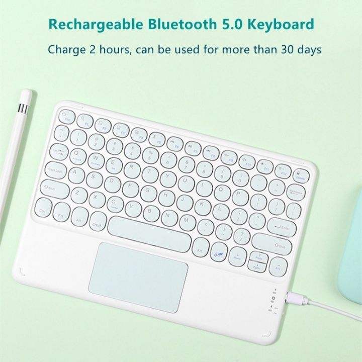 10Inch Ultra-Slim Bluetooth Keyboard With Built-In Touchpad ...