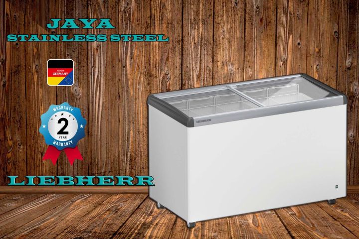 (JAYA FREEZER) LIEBHERR CHEST FREEZER- Flat Glass Sliding Door EFE-3802 ...