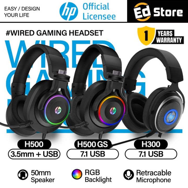 HP H500GS/ H500 GAMING HEADSET WITH MIC STEREO GAMER HEADPHONE RGB ... HP H500GS/ H500 GAMING HEADSET WITH MIC STEREO GAMER HEADPHONE RGB ...