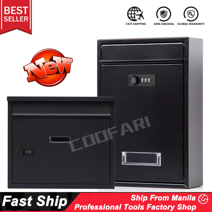 Letter Mailbox Post box with waterproof and Lockable Box with European ...