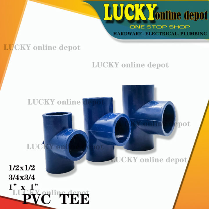 BLUE PVC TEE PIPE FITTINGS 1/2", 3/4", 1" ( SOLD PER PIECE ) | Lazada PH