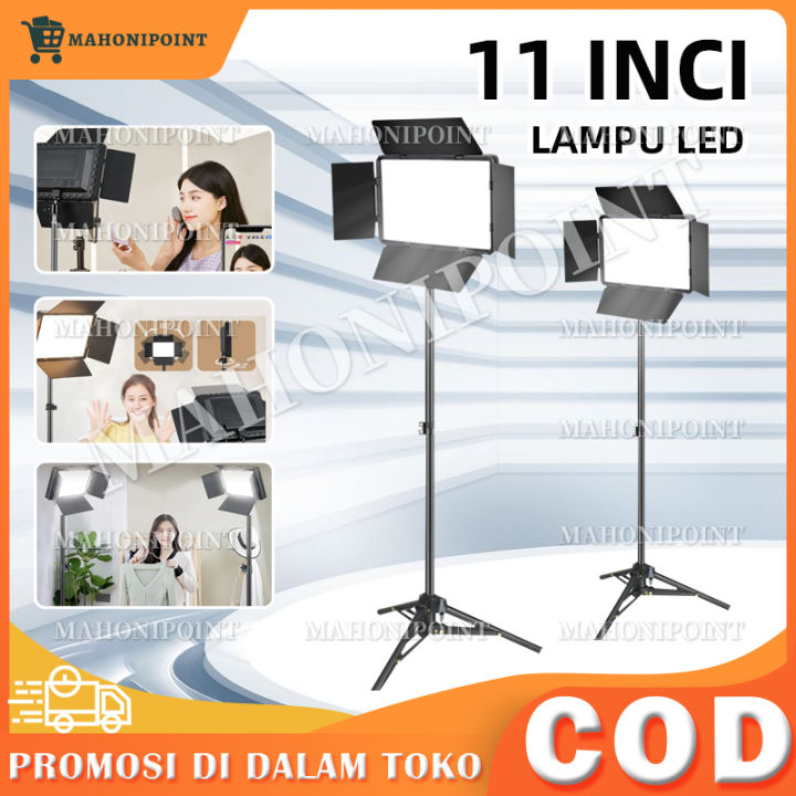 Lampu Foto Led Lampu Lighting Lampu Sorot Lighting Studio+Tripod Lampu Konten Kreator Lighting ...
