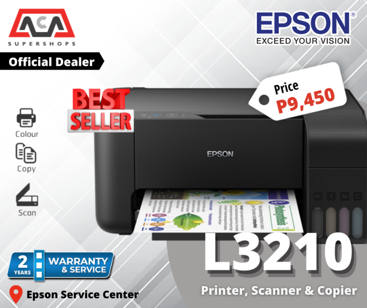 EPSON L3110/L3210 3IN1 PRINTER (PRINT, A4 COPY, SCAN) | Lazada PH