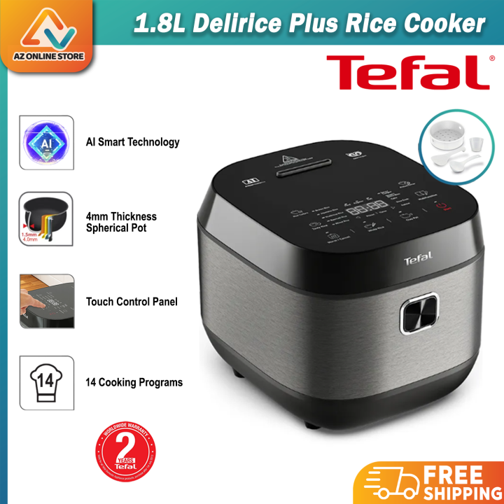 [ NEW MODEL ] Tefal 1.8L Delirice Plus Rice Cooker (RK776B) (Rice cooker/ Periuk nasi / Baby ...