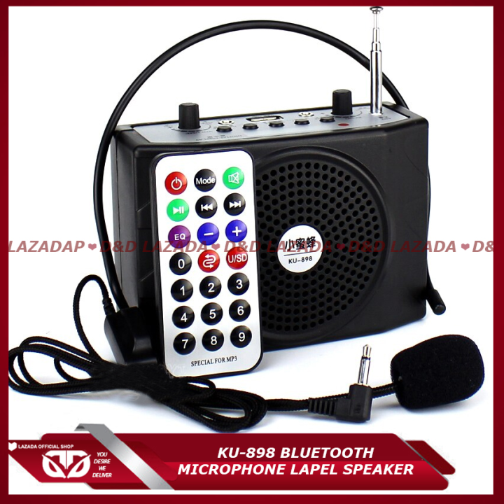 D&D KU-898 Original Microphone teach lapel mic Bluetooth Speaker ...