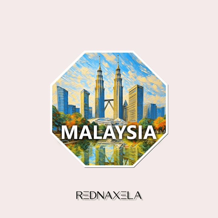 Stiker Vinyl Country Malaysia 1 Stiker Koper Outdoor Travel Sticker ...