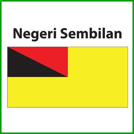 Negeri Sembilan Flag 2x4ft, Bendera Negeri Sembilan 2x4ft, Polyester ...