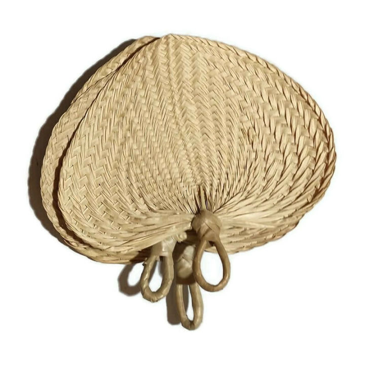 3 pieces Locally Made Abaniko Plain - Hand Weaved Pamaypay | Lazada PH