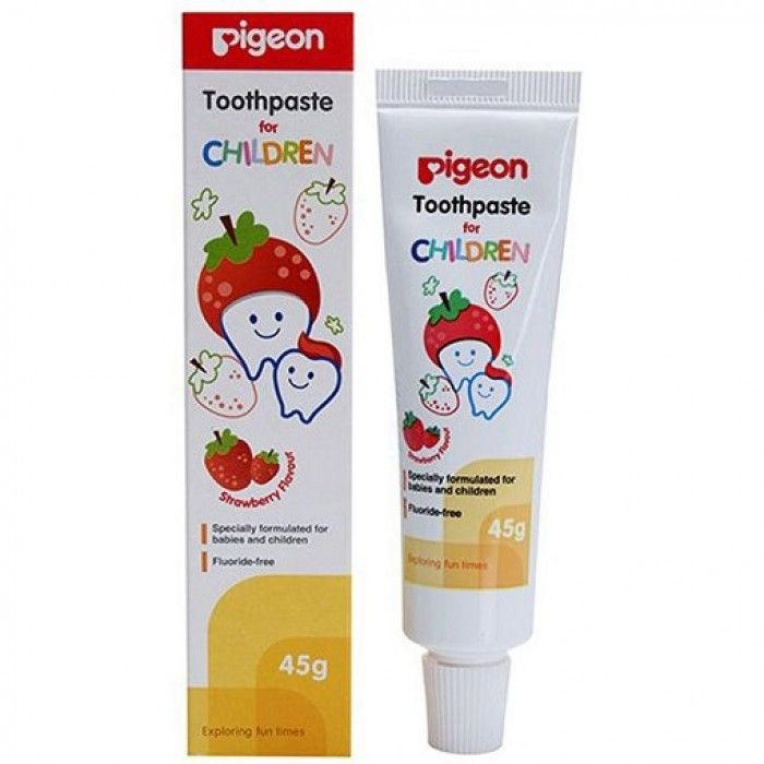 Pigeon Toothpaste Children Strawberry Flavour 45g | Lazada
