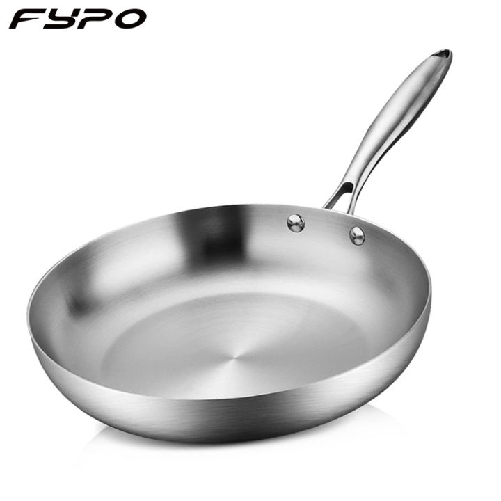 Fypo 304 Stainless Steel Frying pan high quality flat pan with long ...