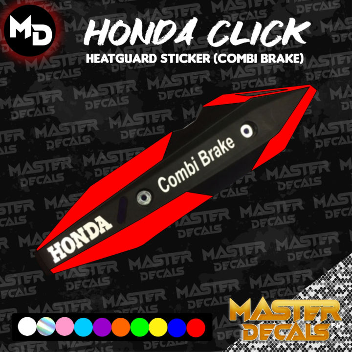 honda click heatguard combi brake sticker v2 125 150 machine cut ...