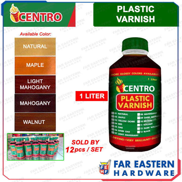CENTRO Plastic Varnish 1 Liter Natural Maple Walnut Light Mahogany ...
