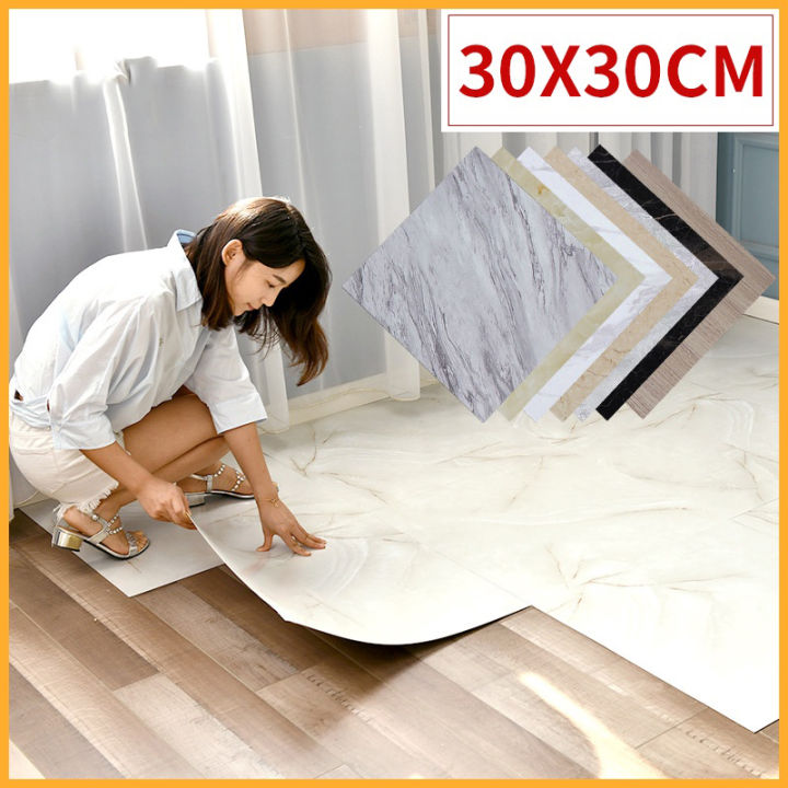 30x30cm Marble Vinyl tiles Floor Stickers Self Adhesive waterproof PVC ...