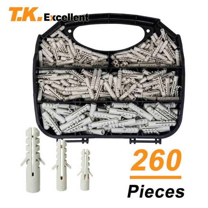 Plastic Drywall Ribbed Anchors Solid Materials Drywall Anchor Kit,260 ...