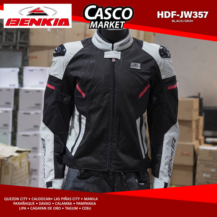 BENKIA HDF- JW357 MEN'S MODEL PADDED MOTORCYCLE RIDING JACKET | Lazada PH